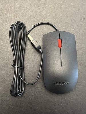 Lenovo Mouse - Wired 2-Button Black Red Scroll Wheel Optica | eBay