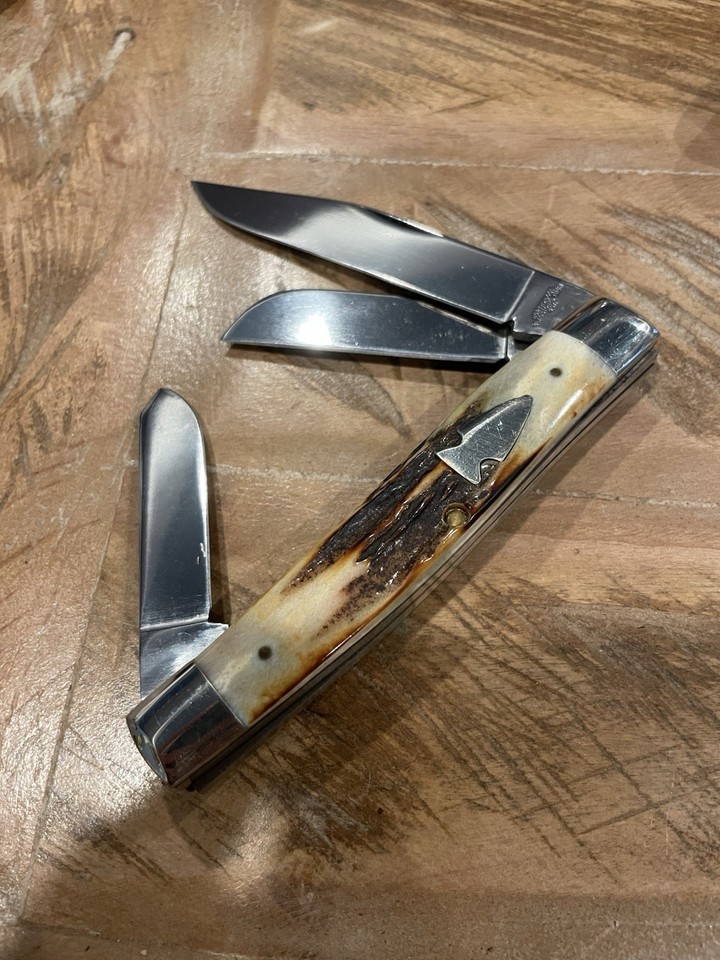 Northwoods Stockman Stag Cattle King Knife Queen USA Schatt & Morgan | eBay