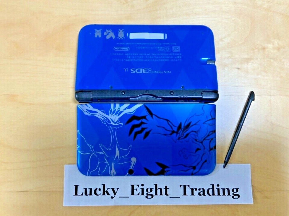 Nintendo 3DS XL LL Pokemon XY Xerneas Yveltal Blue Console Stylus JP ...