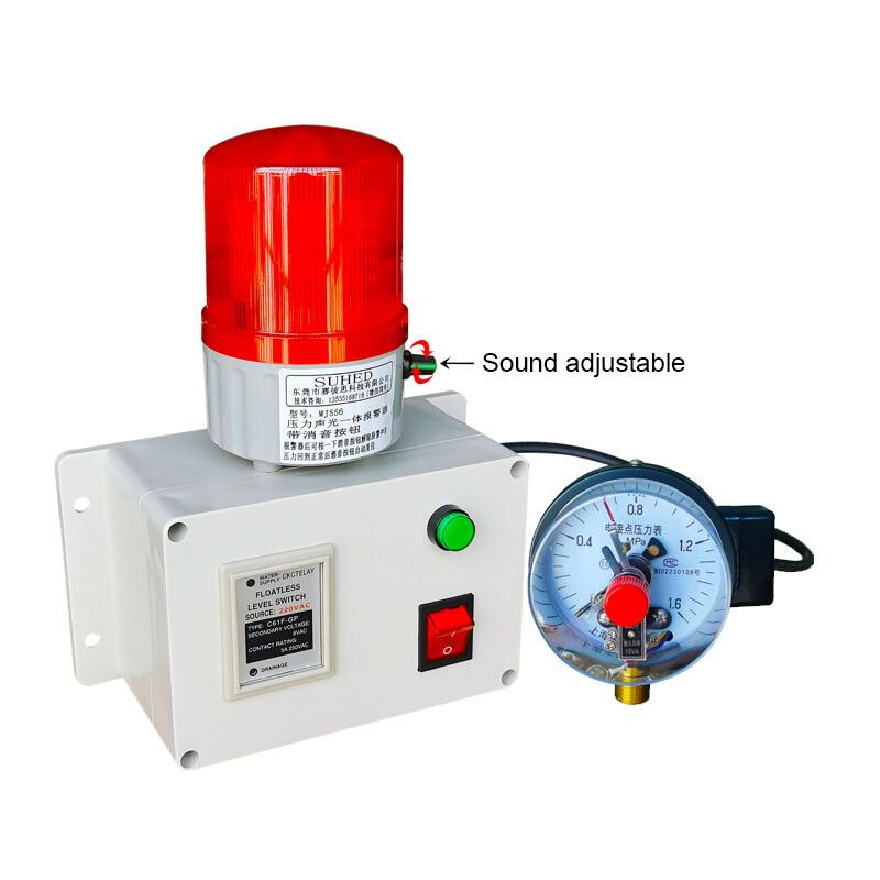 105dB High/Low Air Pressure Alarm Water Oil Pressure Sound Light Alarm ...