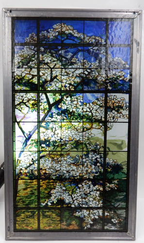 VINTAGE METROPOLITAN MUSEUM OF ART NY STAINED GLASSMASTER'S DOGWOOD GLASS SCENE | eBay