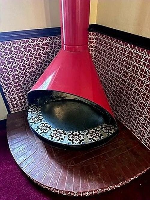 Very Rare Malm Zircon 34" Vintage Cone Fireplace With Mosic Tile | eBay