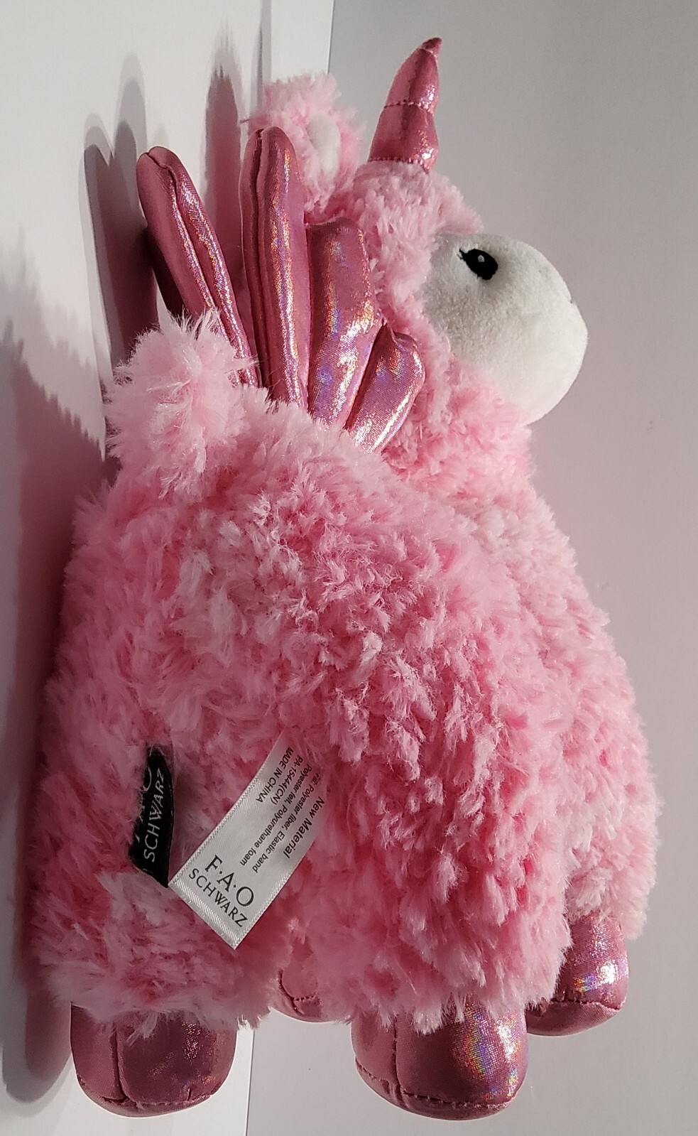 FAO Schwarz Pink Glow Brights Llamacorn ~ 15" Stuffed Animal with ...