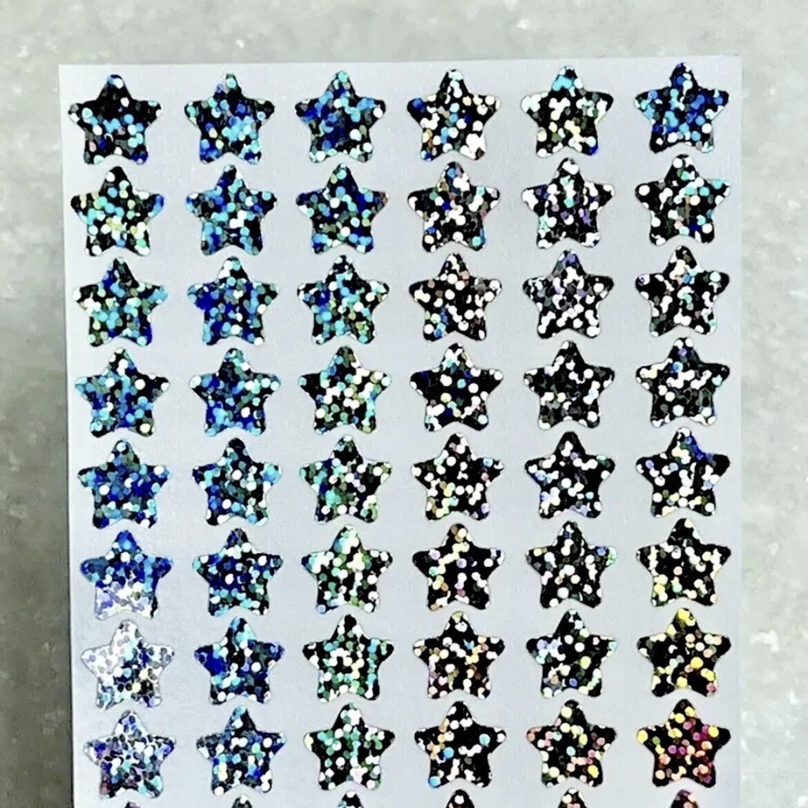 Holographic Sparkle Star Stickers! 0.3 to 3 inch 11 Colors Cards ...