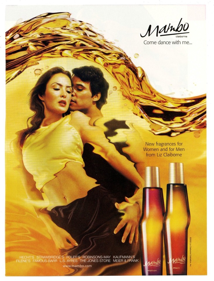 Mambo Perfume by Liz Claiborne Print Ad Vintage 2002 Magazine ...