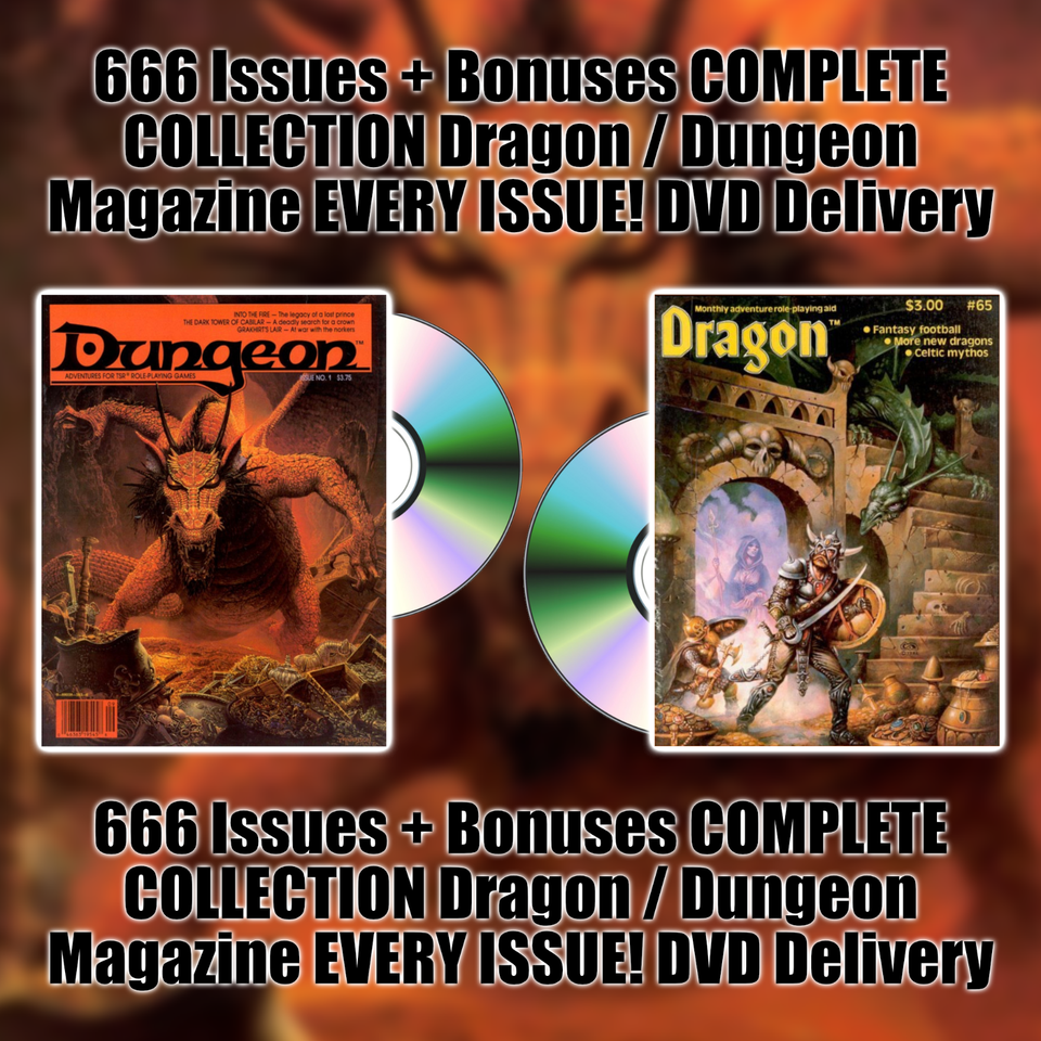 444 Issues Dragon MAGAZINE Complete Collection | eBay