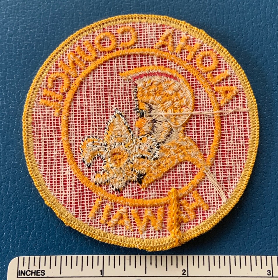 Vintage 1960s ALOHA COUNCIL Boy Scout Uniform Badge PATCH BSA CP Hawaii ...