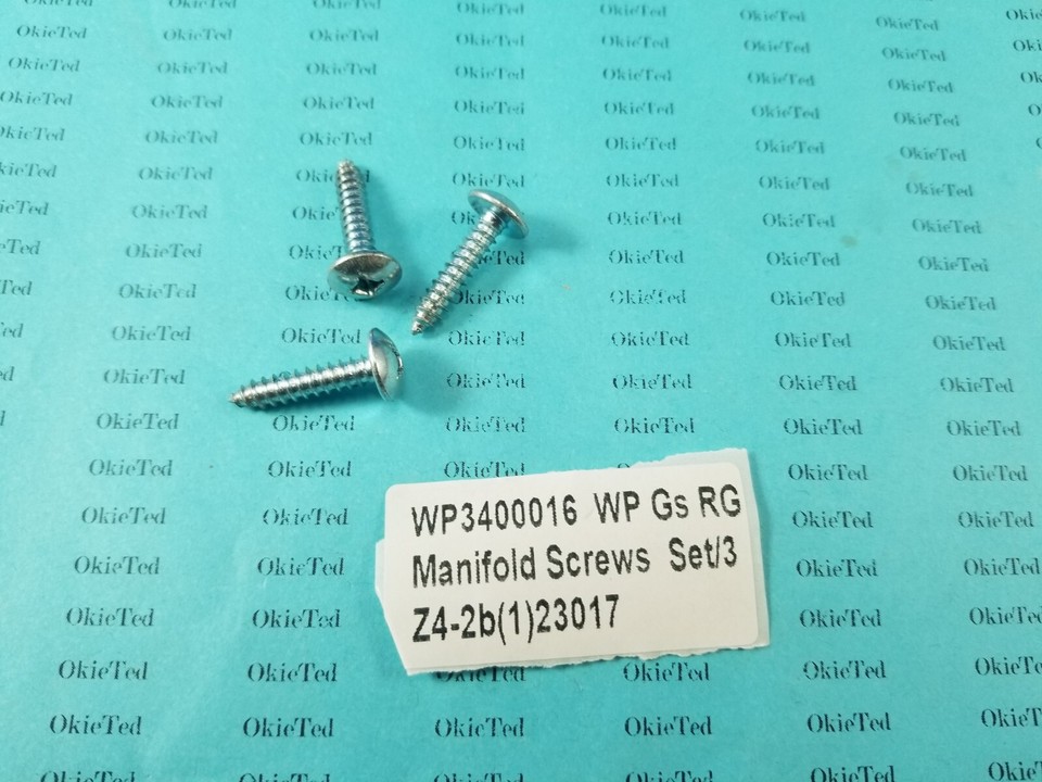 WP3400016 Whirlpool Gas Range Manifold Screws Set/3 Z4-2b | eBay