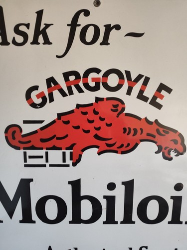 Mobil oil gargoyle gas station island cabinet porcelain signs 1925-28 ...