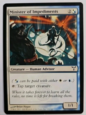 MTG Magic The Gathering Card Minister of Impediments Creature Human ...