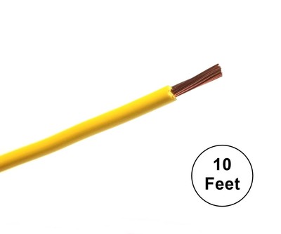A10-04-10 10FT 10AWG YELLOW Stranded Automotive Hook Up 50V Wire ~ 80C ...
