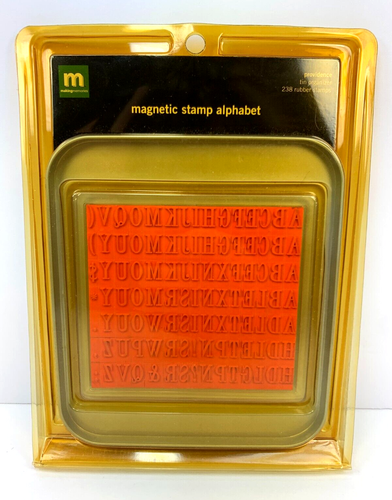 Magnetic 238 Rubber Stamp Set w/ Tin Alphabet Making Memories New | eBay