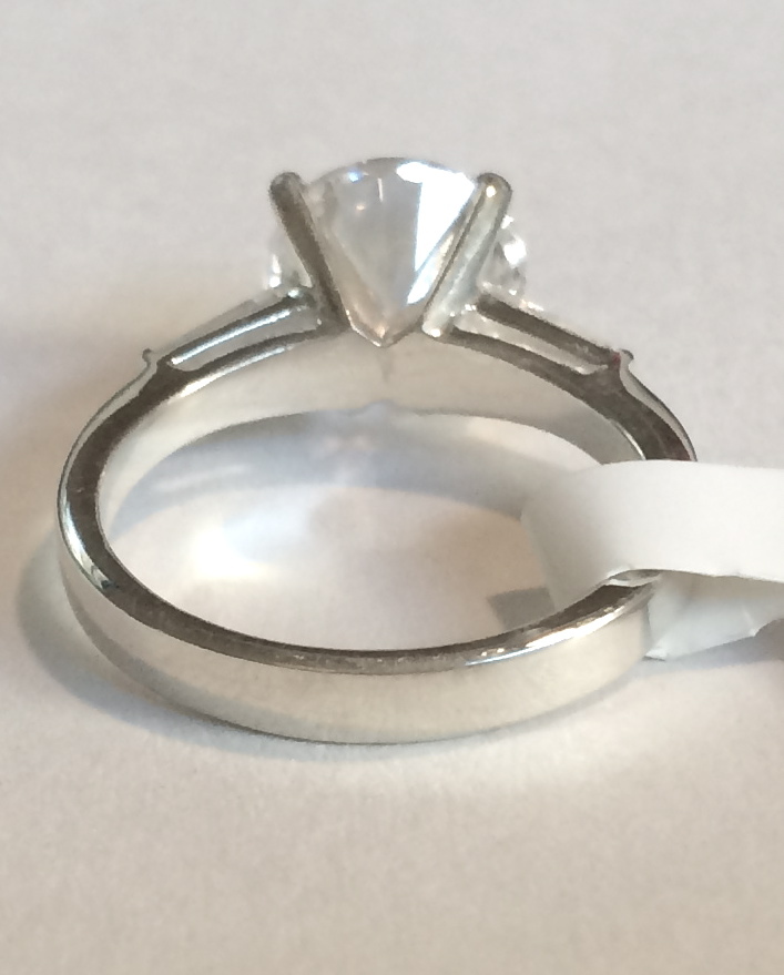 Sterling Silver Solitaire Engagement Ring Size 9 10 Round Cubic ...