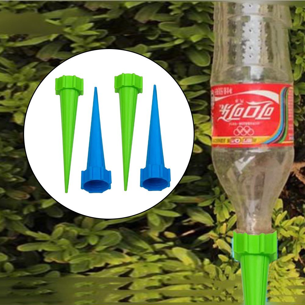 4x Plant Water Funnel Self Watering Spikes Slow Release Plant Watering ...