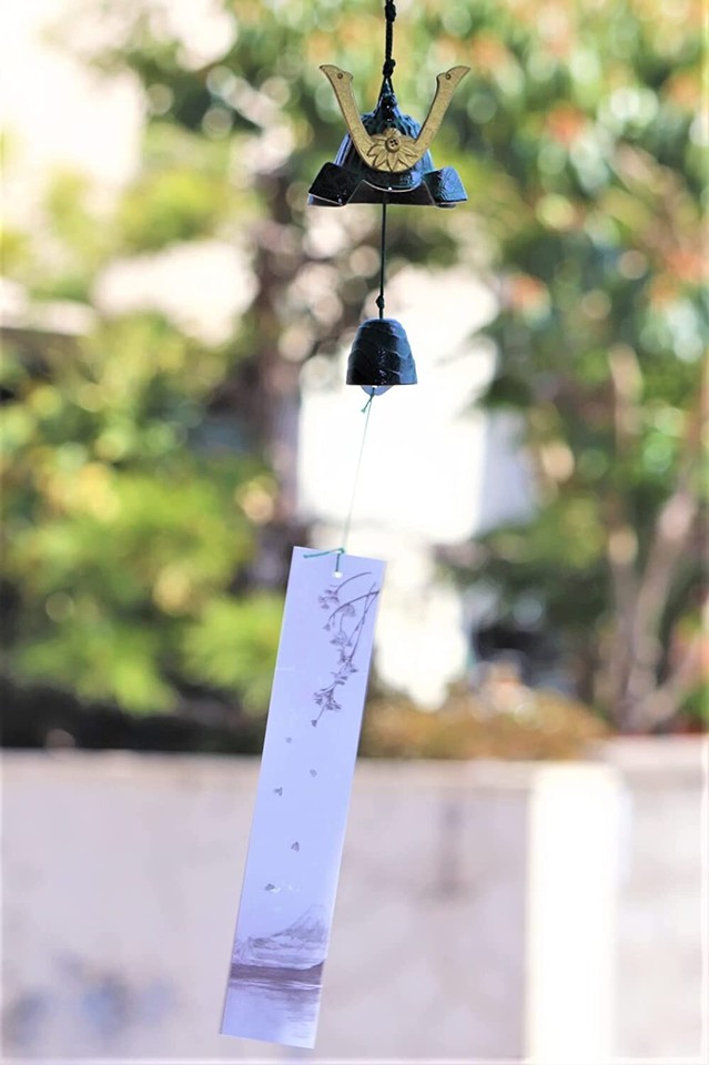 Japanese Wind Chime Bell Furin Nambu Cast Iron Kabuto Minamoto ...