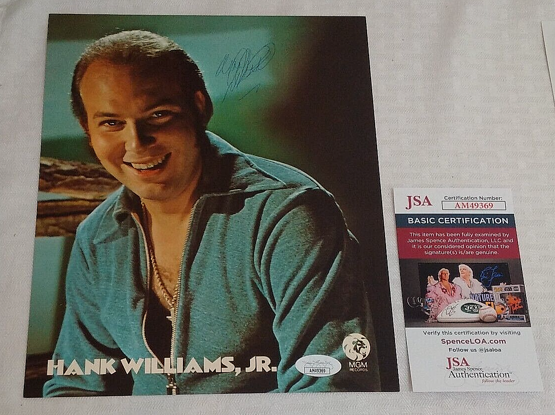 HANK WILLIAMS JR Autographed Signed 8x10 Fan Club Photo Card 1970s JSA ...