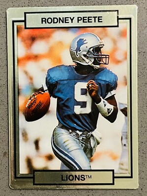 1990 Hi-Pro Football #77 Rodney Peete Base Insert Card Lions | eBay