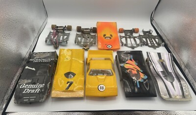 Vintage Parma Flexi 1, 1/24 Lot Of 10 Slot Cars, 8 W/ Motors 2 W/O ...