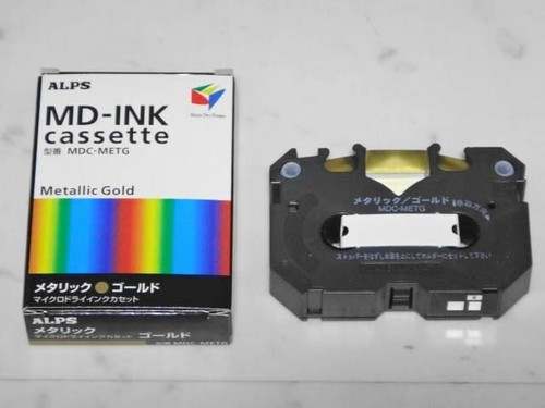 Alps MDC-METG MD Ink Cassette Metallic Gold Printer MicroDry Japan New ...