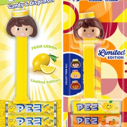 Set of 2 Lemon PEZ Girls: Both European and American Limited Edition ...