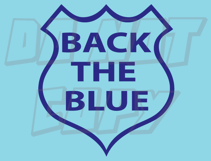 Support Police - Back the Blue Shield decal - Made in USA | eBay