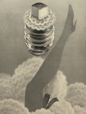 1938 French Cancan Parfum De Caron Print Ad Long Leg High Heel | eBay