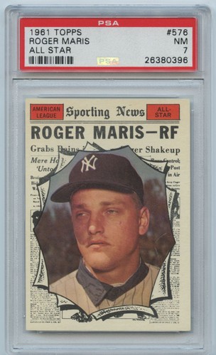 1961 Topps Roger Maris All Star PSA 7 #576 NM | eBay
