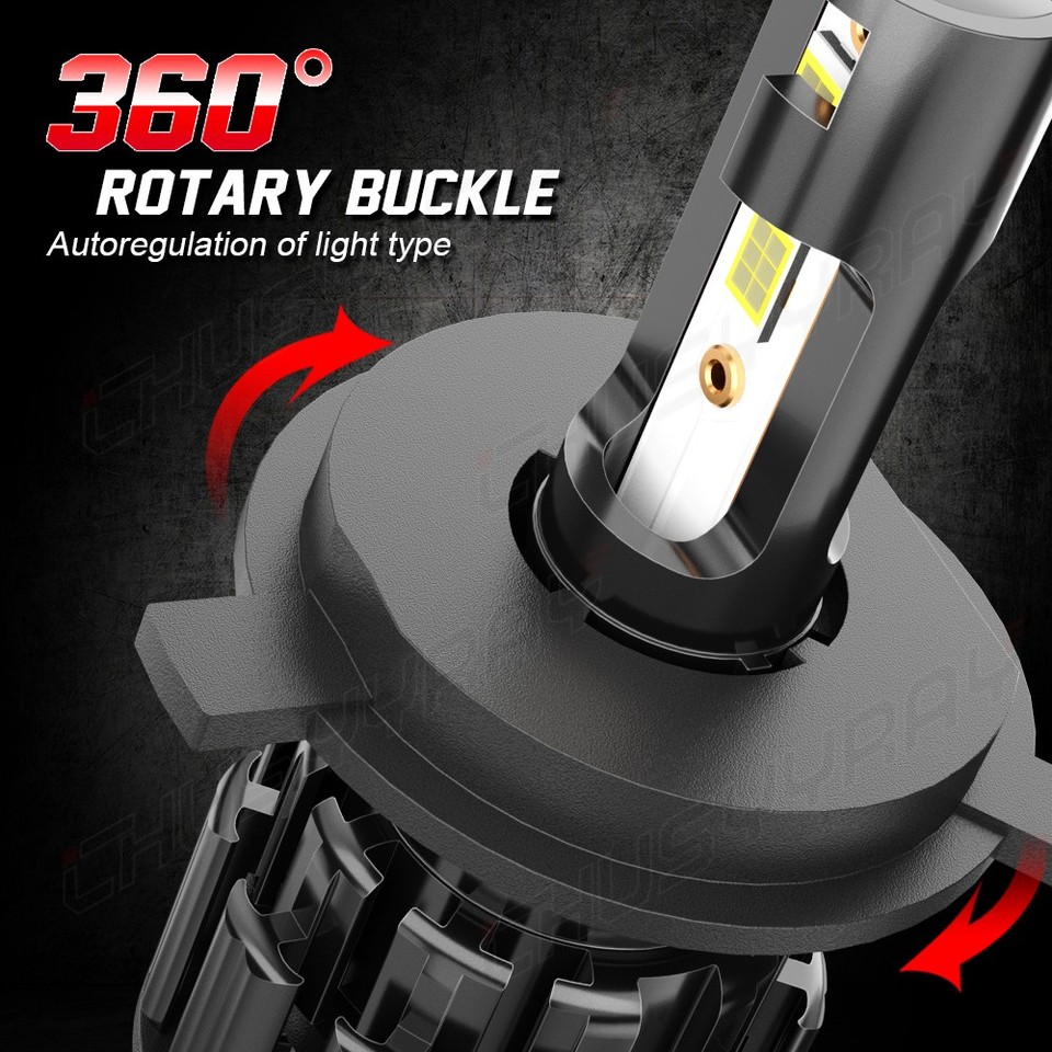 7 inch LED Headlight Round Bulbs High Low For Jeep Wrangler JK LJ TJ CJ ...