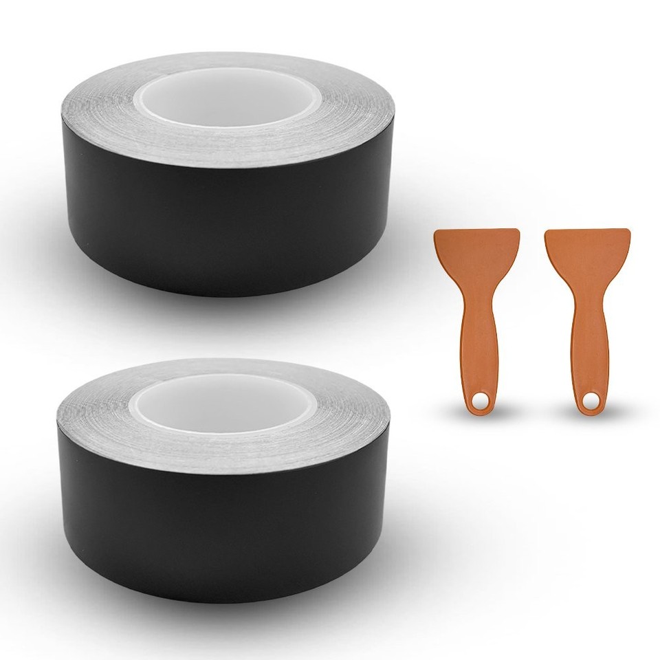 1/2x 3cm*10m Matt Black De-chroming Chrome Delete Tape Wrapping Vinyl ...