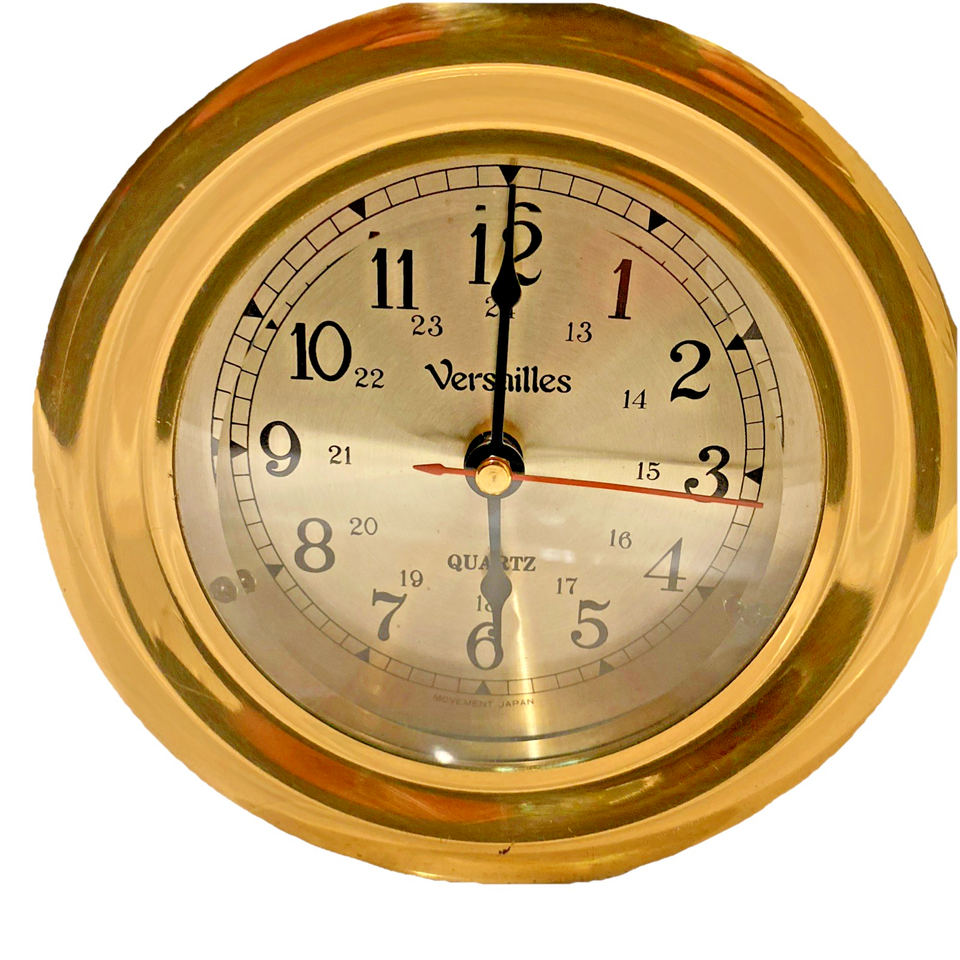 Versailles Quartz Nautical Brass Ships Clock 4.5"x 2.5" diameter New ...