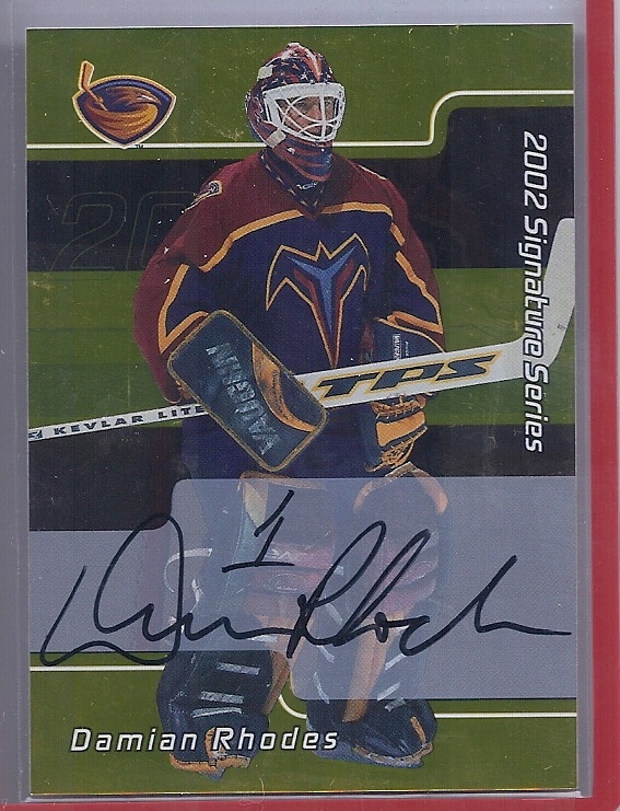 2001-02 BE A PLAYER SIGNATURE SERIES DAMIAN RHODES GOLD AUTOGRAPH AUTO ...