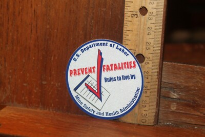 Vintage Coal Mining Decal Sticker Prevent Fatalities Mine Safety Health ...