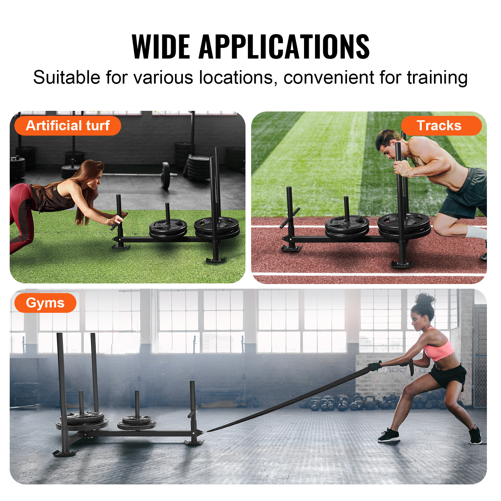 Uimoso Weight Power Pull Push Sled Fitnes Strength Speed Resistant ...