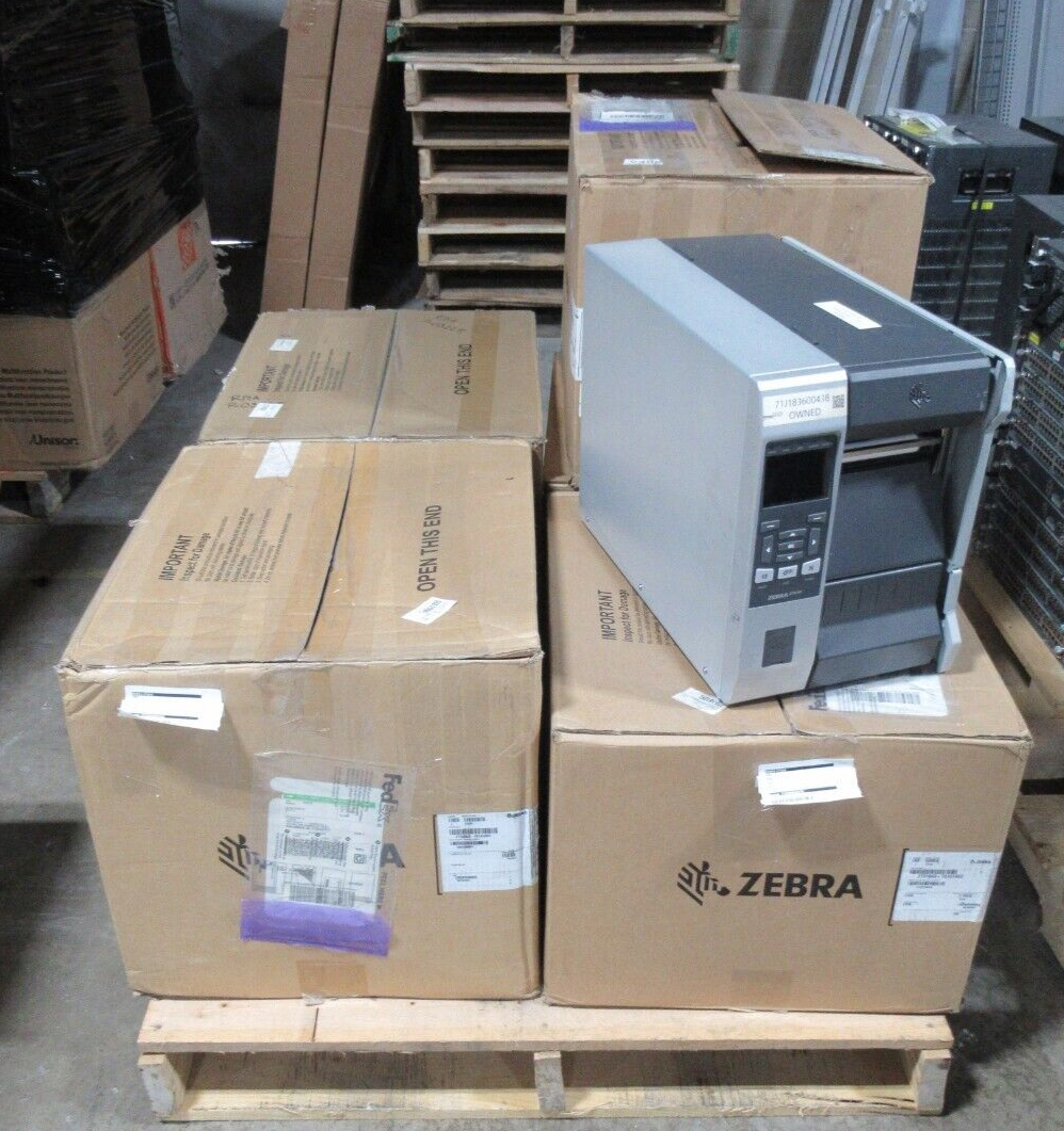 LOT of (6) Zebra ZT610 Barcode Label Printers ZT61042-T110100Z Serial ...