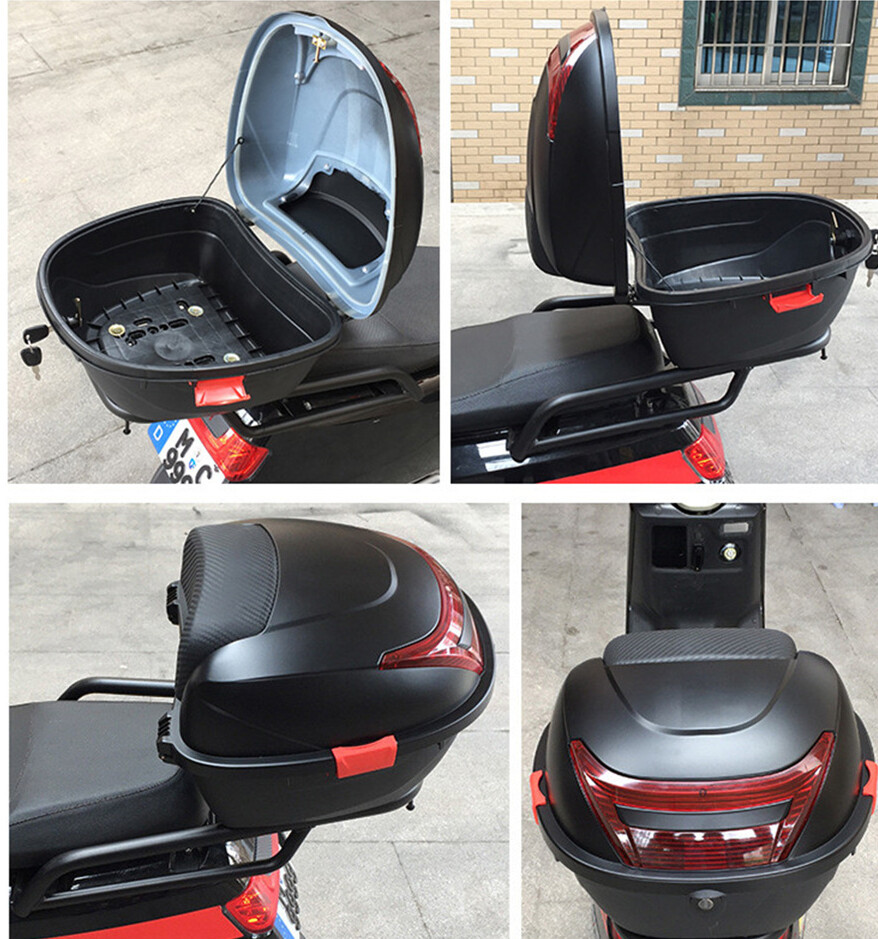 42x39x28.5cm Universal Motorcycle Scooter Top Box Tail Luggage Storage ...