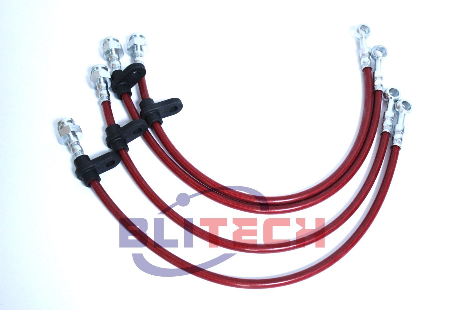 Blitech Braided Stainless Steel Front &Rear Brake Lines 1999-2000 Honda ...