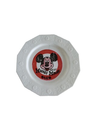 Vintage Plastic Mickey Mouse Club Child’s Plate 4” Walt Disney ...