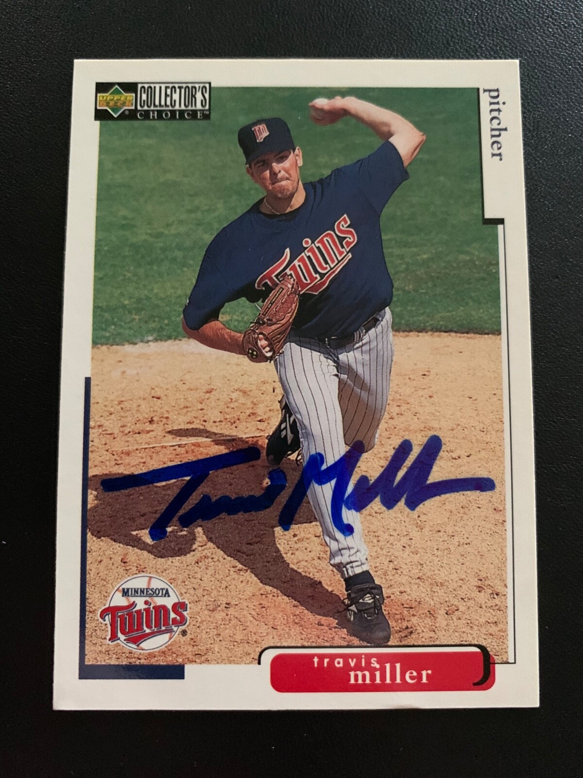 Travis Miller Signed 1998 Upper Deck Collector's Choice Card Minnesota ...