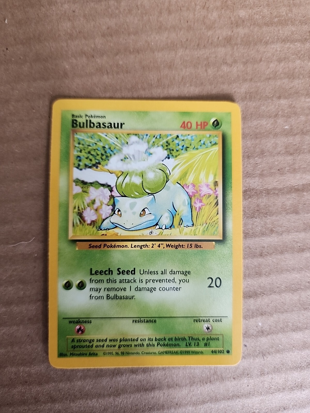 BULBASAUR - Base Set - 44/102 - Common - Pokemon Card - Unlimited ...