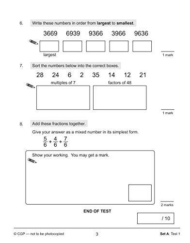 KS2 Maths SAT Buster 10-Minute Tests - Book 2 for the 2023 tests CGP ...