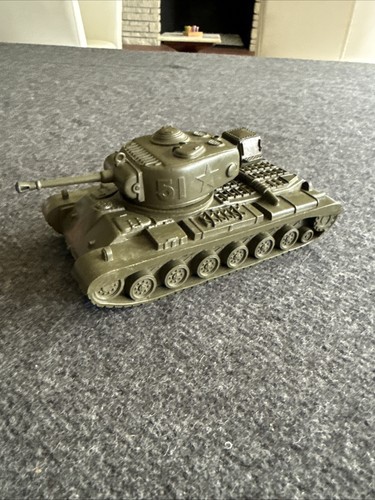 Vntg 1964 MARX U.S. ARMY Dark Green WWII Battleground #51 TANK Very ...
