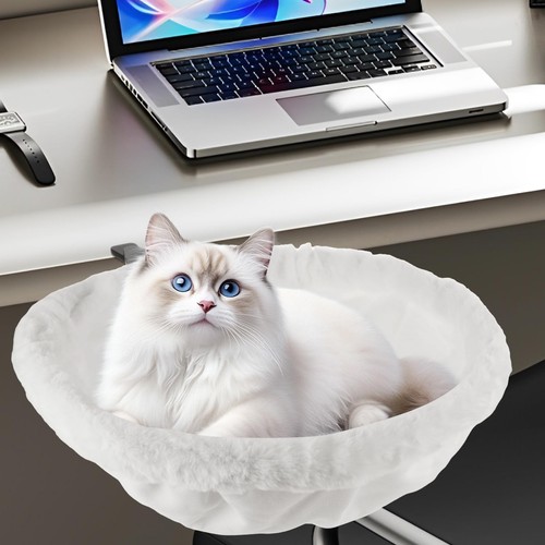 Cat Desk Bed, Cat Nest, Washable Pet Mat, Rotating Cat Hammock, Modern ...