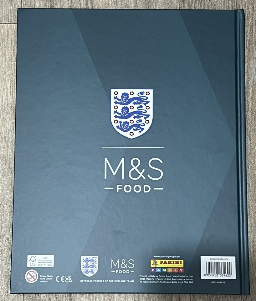 Panini M&S Official England Sticker Collection Book 2026 Album Brand ...