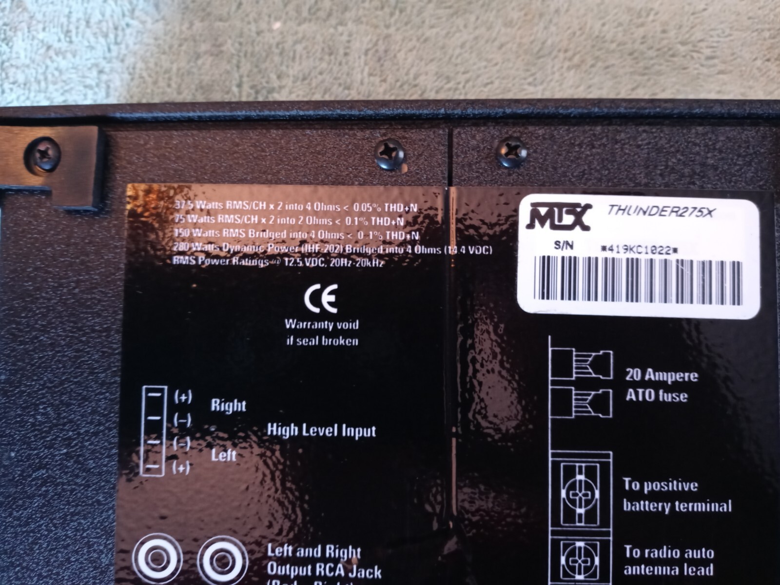 MTX THUNDER 275X AMPLIFIER Made In USA USED | eBay