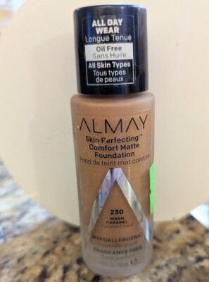 Almay Skin Perfecting Comfort Matte Foundation #230 Warm Caramel Color ...