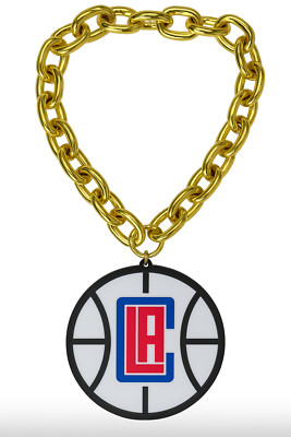 Los Angeles Clippers Fan Chain Necklace | 3D Foam Pendant | Gold Chain ...