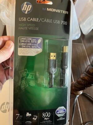 HP, Monster ,High Speed 700 USB Cable, 7ft, 800mbps, NEW | eBay
