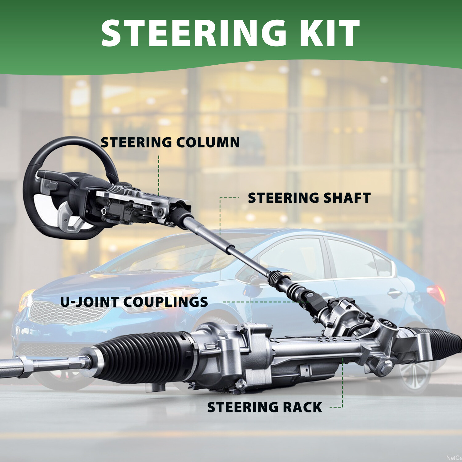 Intermediate Steering Shaft for 2012-2016 Hyundai Elantra Kia Forte ...