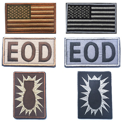 2 SETS U.S. BOMB DISPOSAL TEAM HURT LOCKER EOD USA FLAG U.S. ARMY 3D ...
