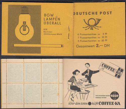 Germany (East) (DDR) 1958- MNH stamps. Mi Nr.: Booklet 2 B1....(EB) AR ...
